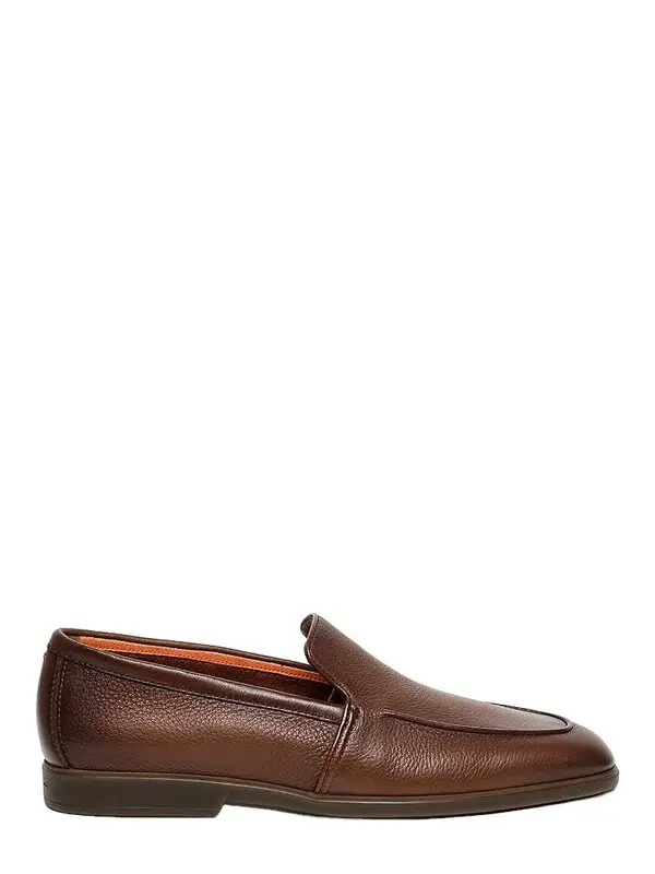 Santoni Leather Loafers - Light Brown