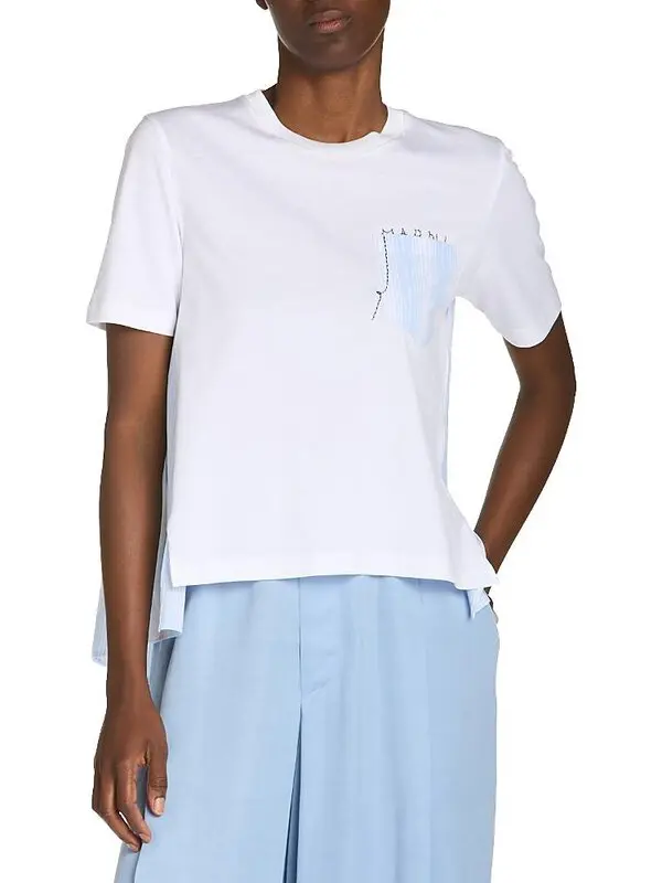 Marni Mixed Media Tee - Lily White