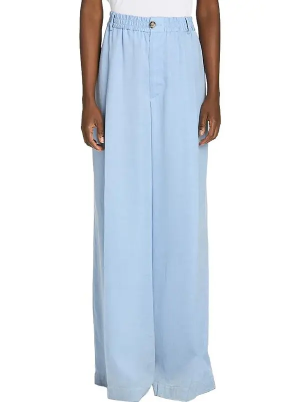 Marni Flowy Wide Leg Pants - Light Blue
