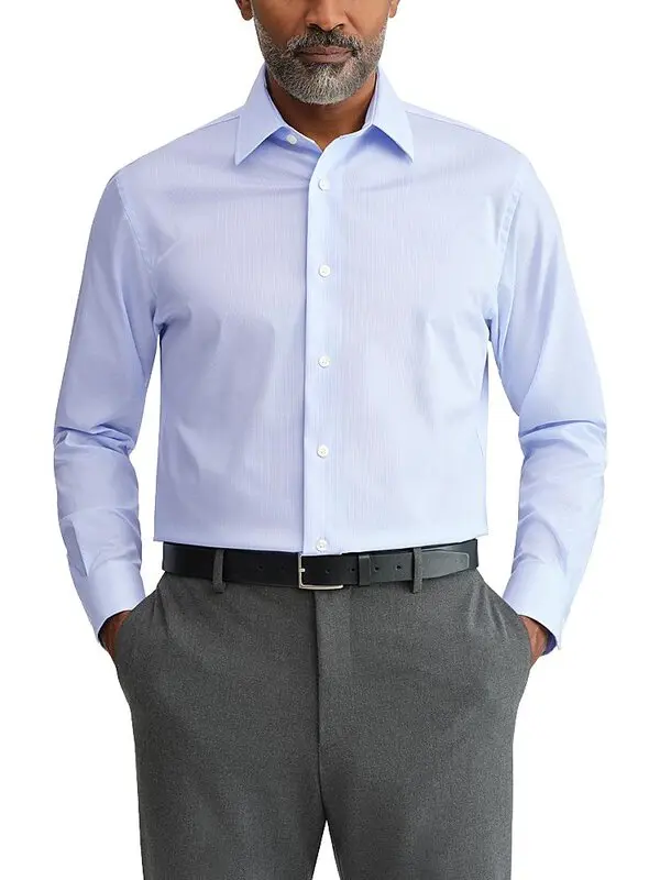 Bloomingdale'S Regular Fit Stretch Dress Shirt Exclusive - Sky Blue