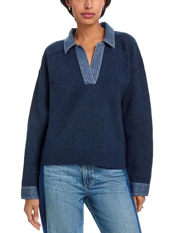 Rag & Bone Marie Polo Sweater - Denim