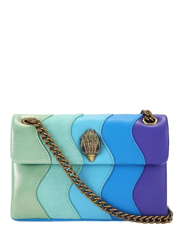 Kurt Geiger Kensington Mini Leather Shoulder Bag - Open Blue