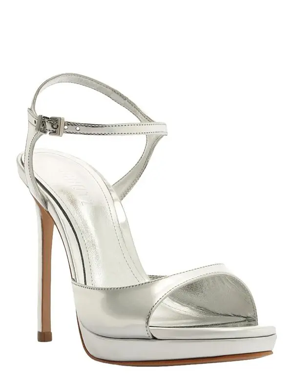 Schutz Scarlett Platform Sandals - Silver