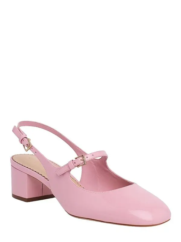 Cinq À Sept Diana Patent Mary Jane Slingback Pumps - Pink Nectar
