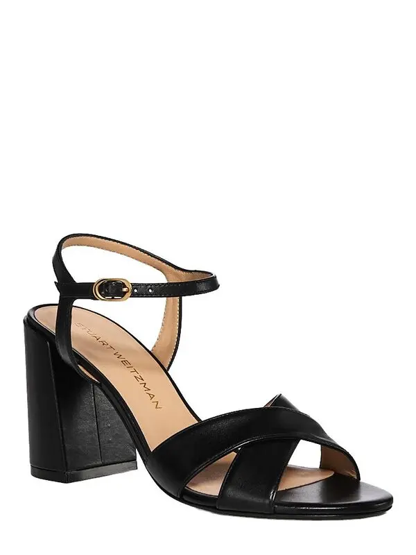 STUART WEITZMAN Alyssa 85 Block Heel Sandals - Black