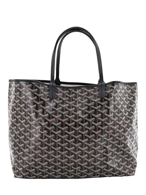 GOYARD Pm Saint Louis Tote Coated Canvas - Black