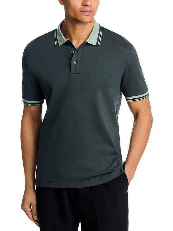 BOSS Parlay Cotton Polo Shirt - Open Green