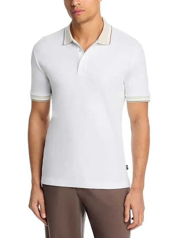 BOSS Parlay Cotton Polo Shirt - White