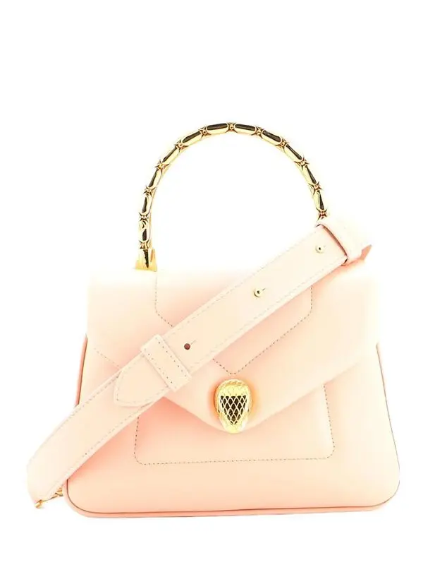 BVLGARI Small Serpenti Reverse Top Handle Bag - Pink