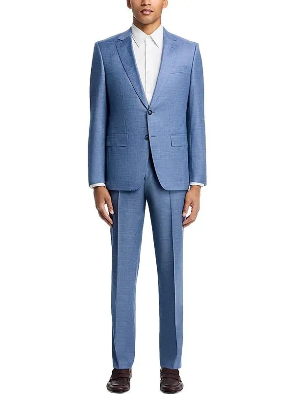BOSS H-huge Sharkskin Slim Fit Suit - Open Blue