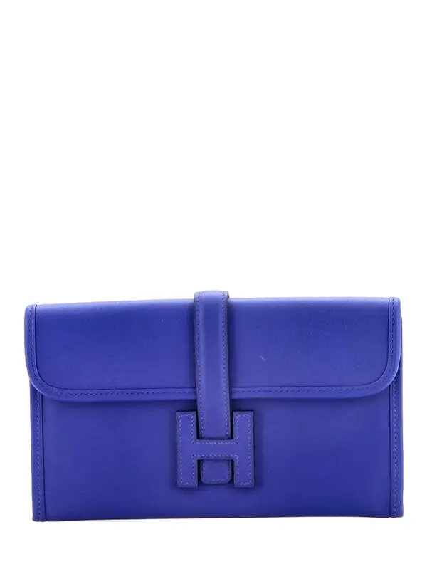 Hermès Jige Duo Clutch Swift - Blue