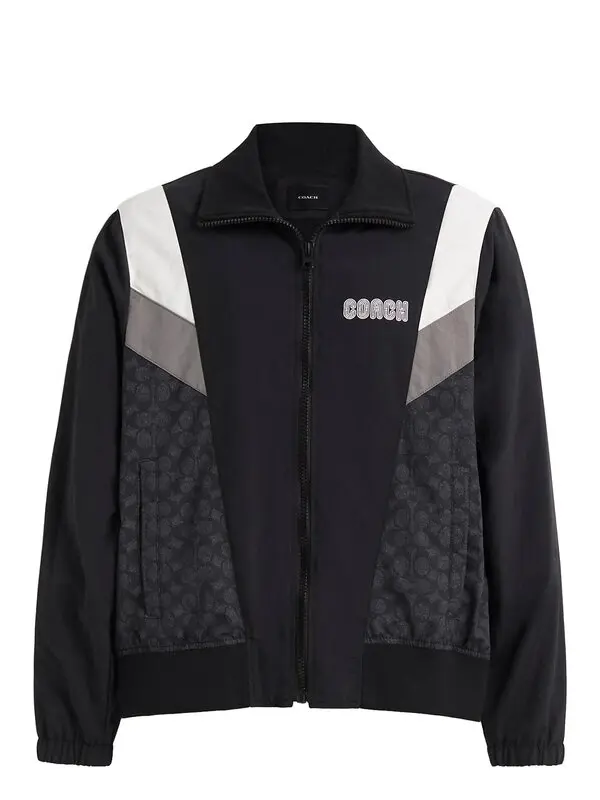 COACH Restored Track Jacket - Black Charcoal