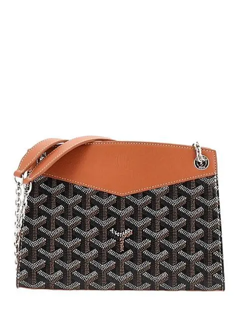 Goyard Structured Rouette Chain Shoulder Bag Coated Canvas - Brown