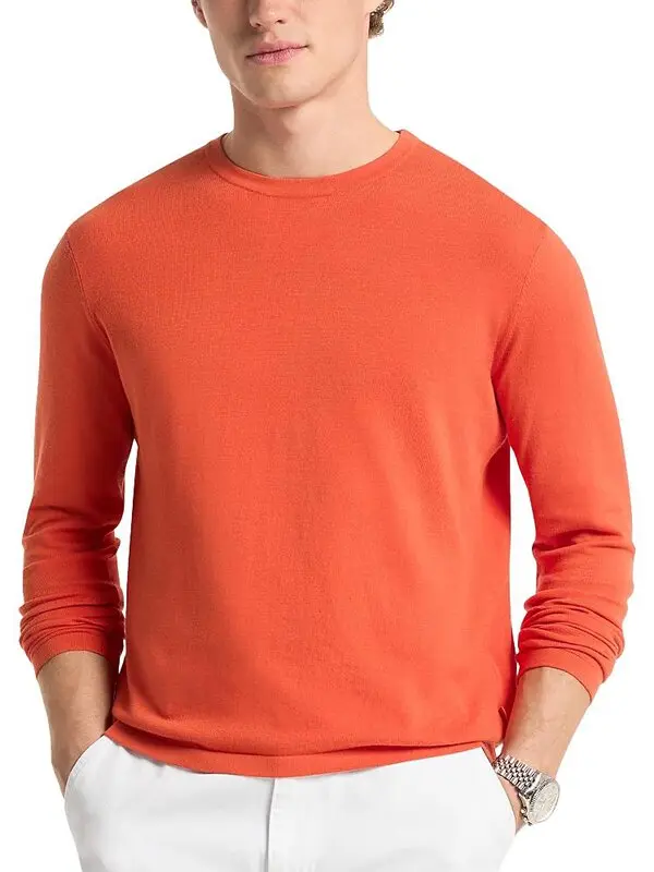 Michael Kors Lightweight Cotton Crewneck Sweater - Mimosa
