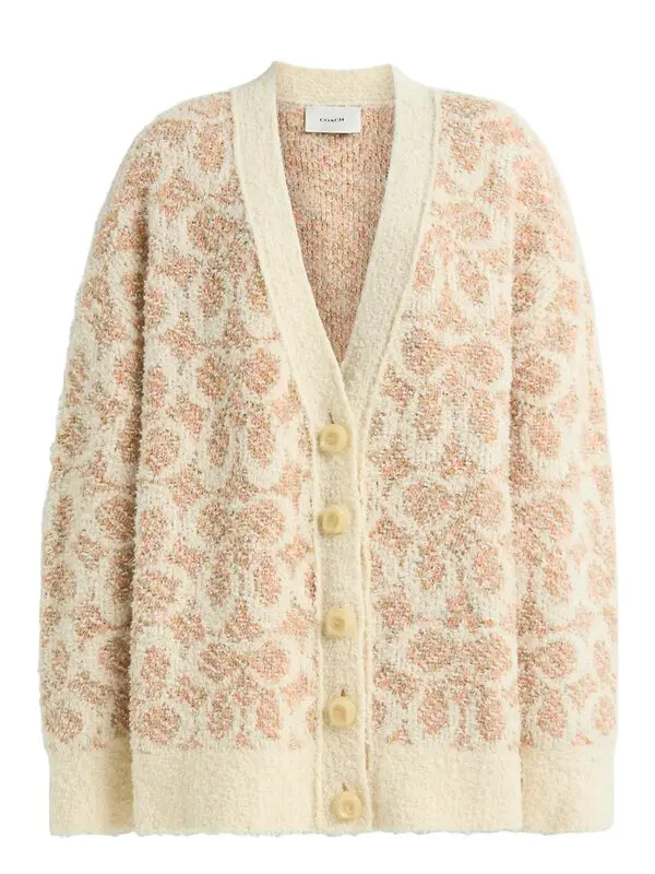 COACH Restored Signature Cardigan - Cream