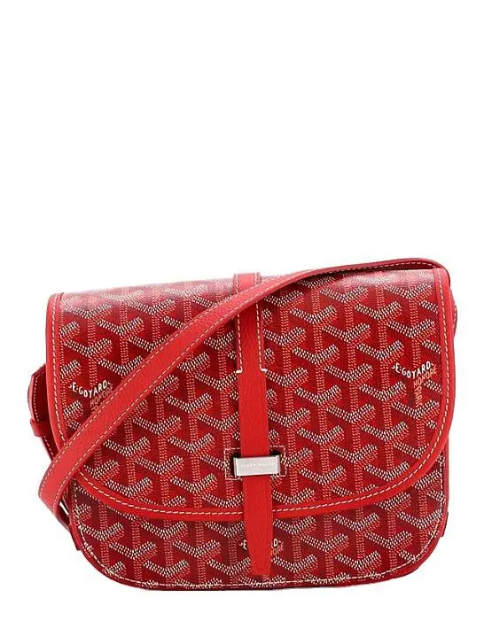GOYARD Pm Belvedere Ii Messenger Bag Coated Canvas - Red