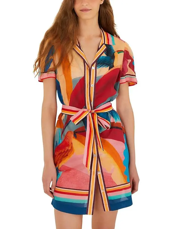 Farm Rio Atlantic Rain Forest Mini Dress - Multicolor