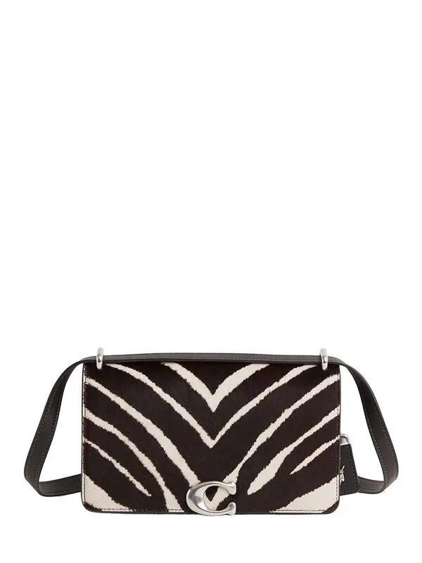 COACH Restored Bandit Shoulder Bag With Zebra Print - Silver/zebra