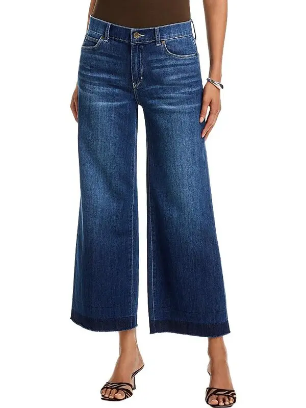 Kobi Halperin Rafaella High-rise Wide-leg Ankle Jeans - Medium Indigo