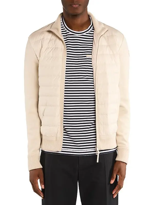 Moncler Zip-up Cardigan - Light Beige