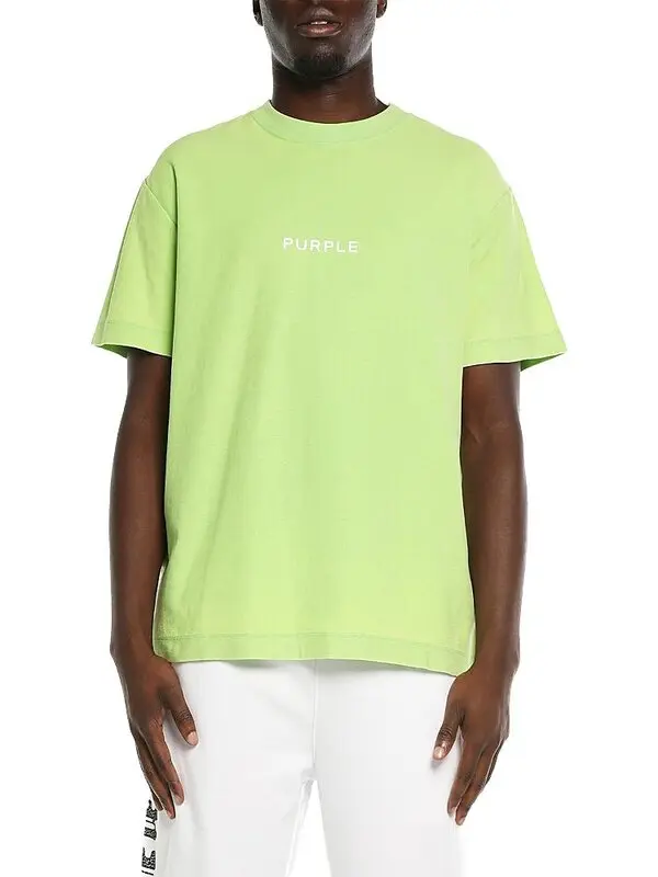 PURPLE BRAND Textured Short Sleeve Tee - Green