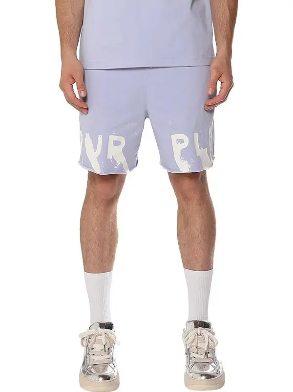 PURPLE BRAND Midweight Fleece Pull On Shorts - Purple