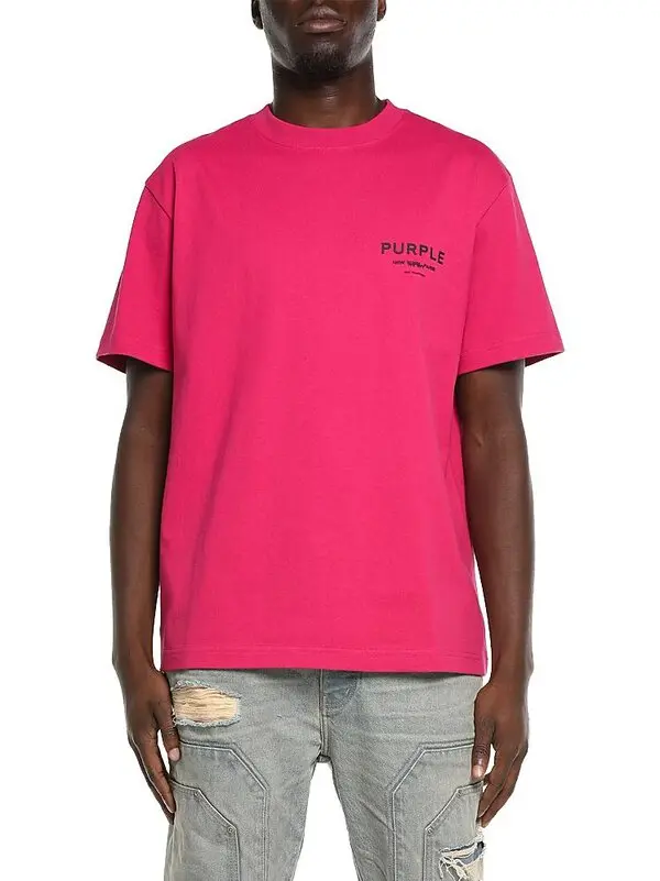 PURPLE BRAND Heavyweight Jersey Short Sleeve Tee - Red