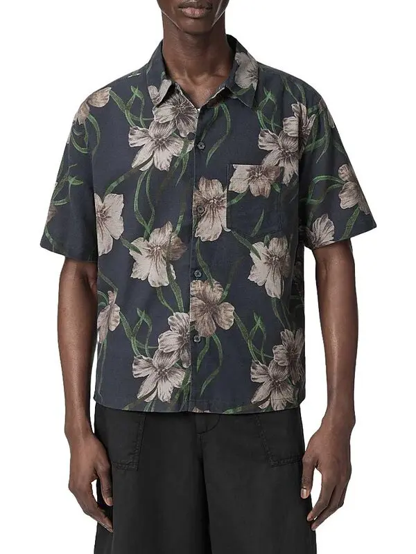 ALLSAINTS Climber Short Sleeve Shirt - Jet Black