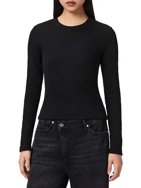 ALLSAINTS Elena Long Sleeve Tee - Black