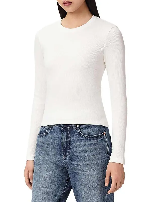 ALLSAINTS Elena Long Sleeve Tee - Chalk White