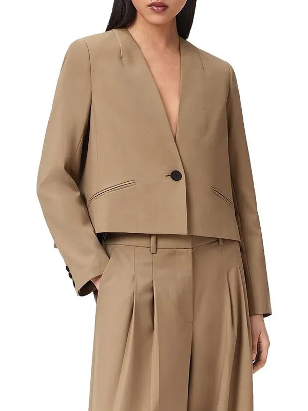ALLSAINTS Poppy Blazer - Sand Brown