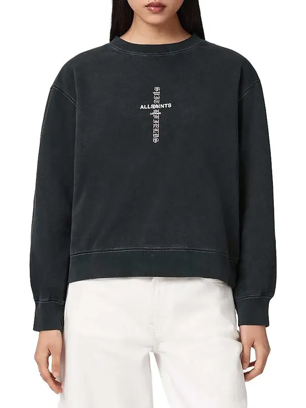 ALLSAINTS Knox Pippa Sweatshirt - Washed Black
