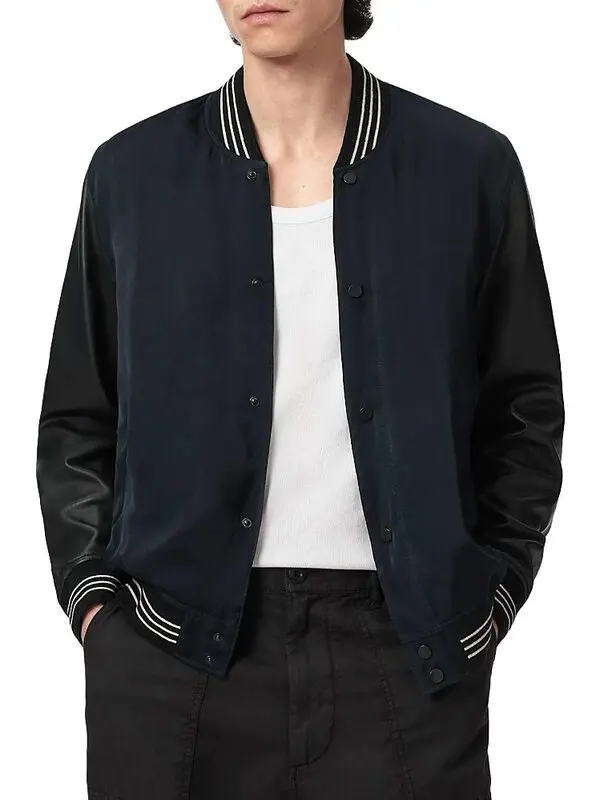 ALLSAINTS Taishi Bomber Jacket - Navy/black