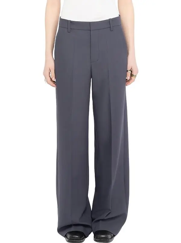 Zadig&Voltaire Panol Wide Leg Tailored Pants - Anthracite