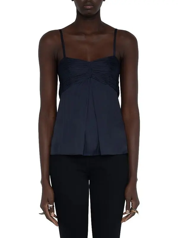 Zadig&Voltaire Cippie Satin Camisole Top - Encre