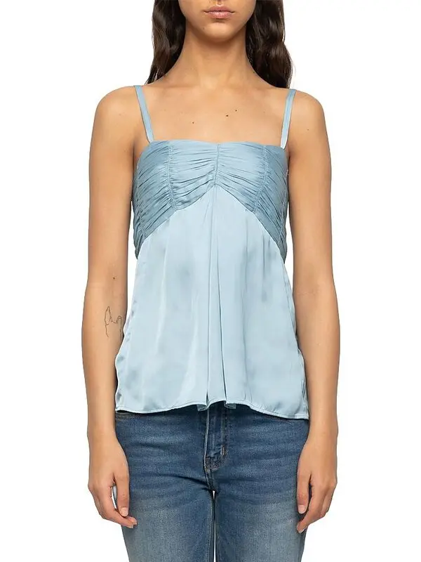 Zadig&Voltaire Cippie Satin Camisole Top - Sky