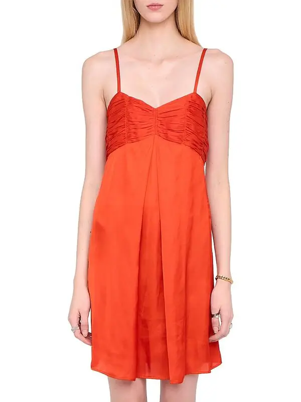 Zadig&Voltaire Rippies Satin Dress - Tangerine