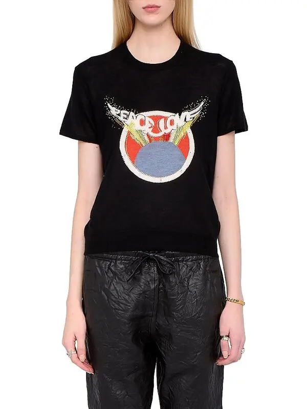 Zadig&Voltaire Idal Cashmere Intarsia Sweater - Black