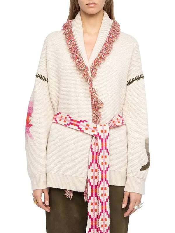 Zadig&Voltaire Alpa Wool-cashmere Cardigan Coat - Cream