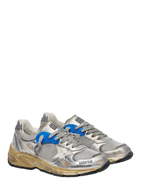 GOLDEN GOOSE Running Dad Net Sneakers - Silver/white