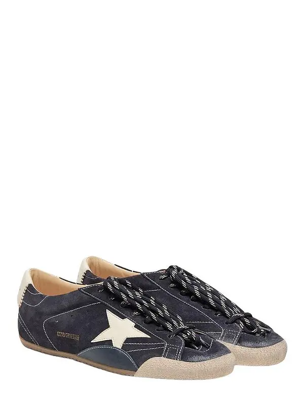 GOLDEN GOOSE True Star Suede Sneakers - Blue/white Beige