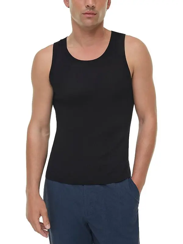 Simkhai Elikai Ribbed Tank Top - Black