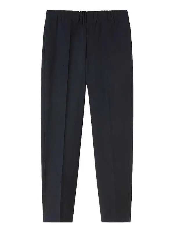 JIL SANDER Tapered Fit Pleated Pants - Navy