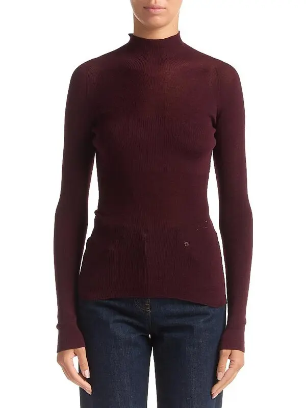 Versace Seamless Rib Top - Burgundy