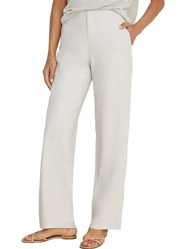 NIC+ZOE Lenox Wide Leg Trousers - Silver Wisp