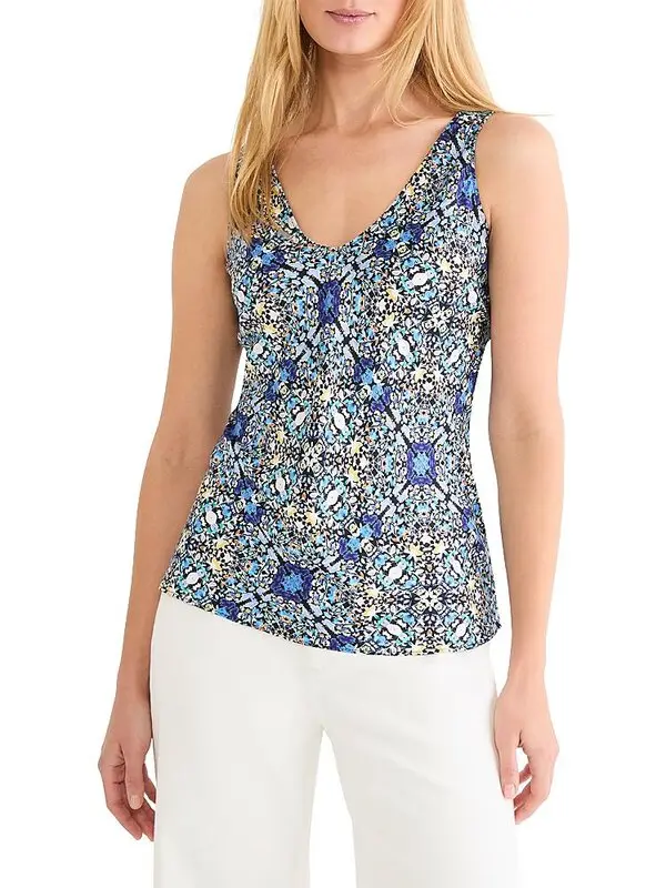 NIC+ZOE Filagree Tile Tank - Blue Multi