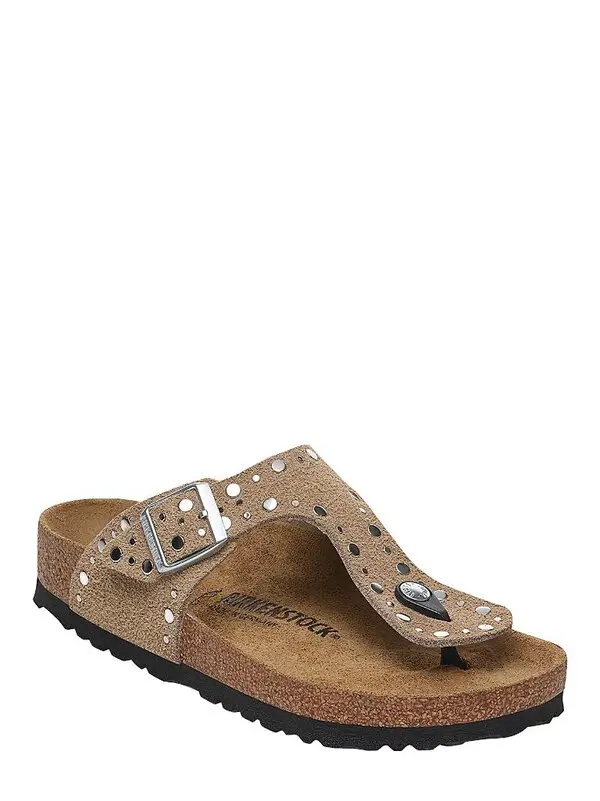 BIRKENSTOCK Gizeh Rivets Thong Sandals - Beige