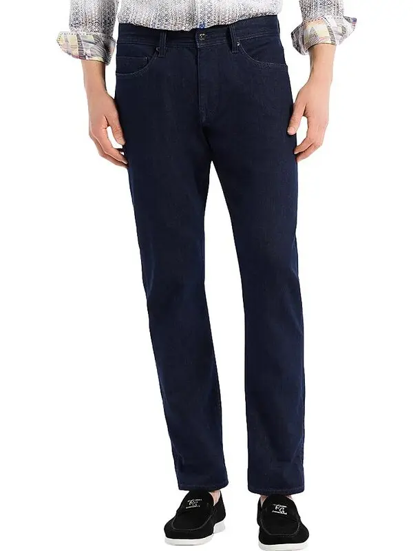 Robert Graham Gottsman Straight Fit Denim Pants - Indigo