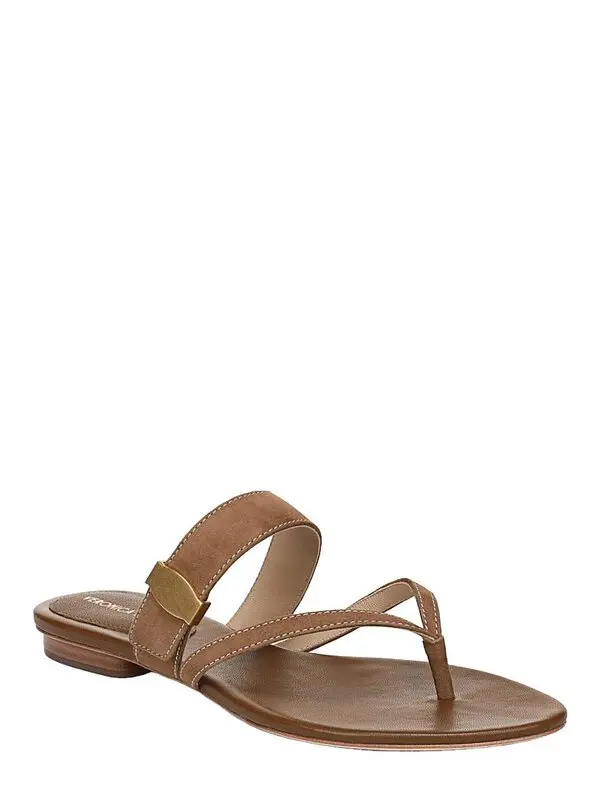 Veronica Beard Salva Dash Flat Sandals - Chestnut