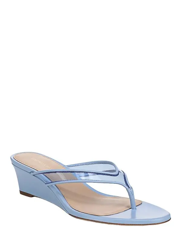 Veronica Beard Clea Wedge Sandals - Blue